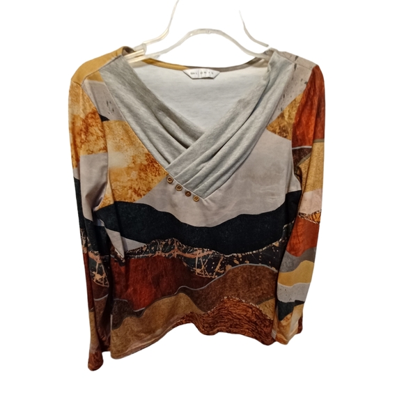 MISSLOOK | Tops | Vintage Misslook Womens Long Sleeve Pattern Texture ...